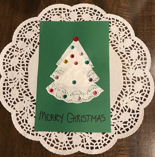 Doily Christmas Trees and Molasses Cookies