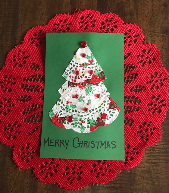 Doily Christmas Trees and Molasses Cookies